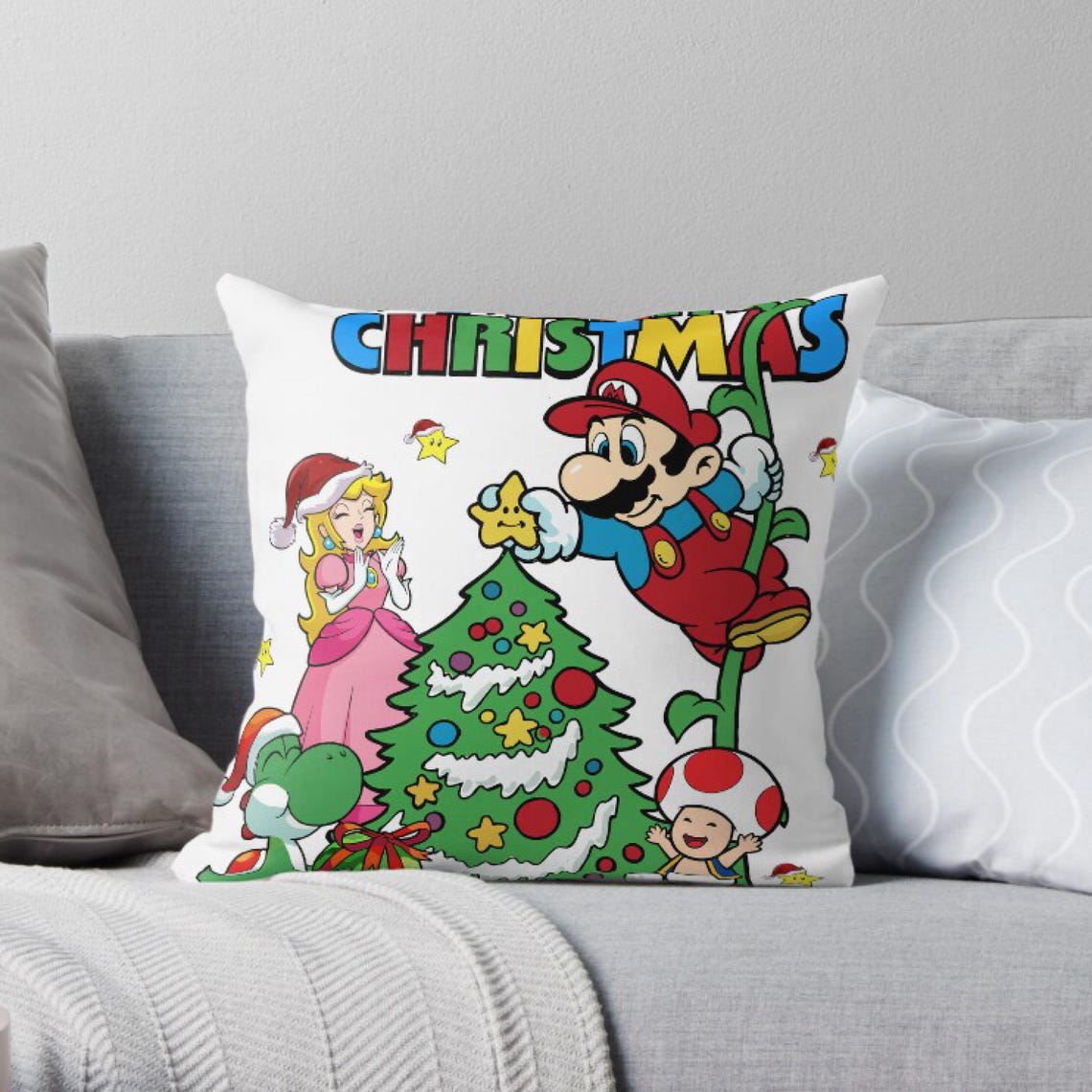 Mario Bross Merry Christmas - Super Mario Christmas- Digital- Tshirt - Etsy