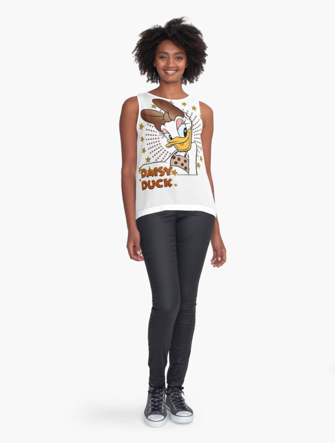 Unique Daisy Duck Design With Glittering Background of Dots and ...