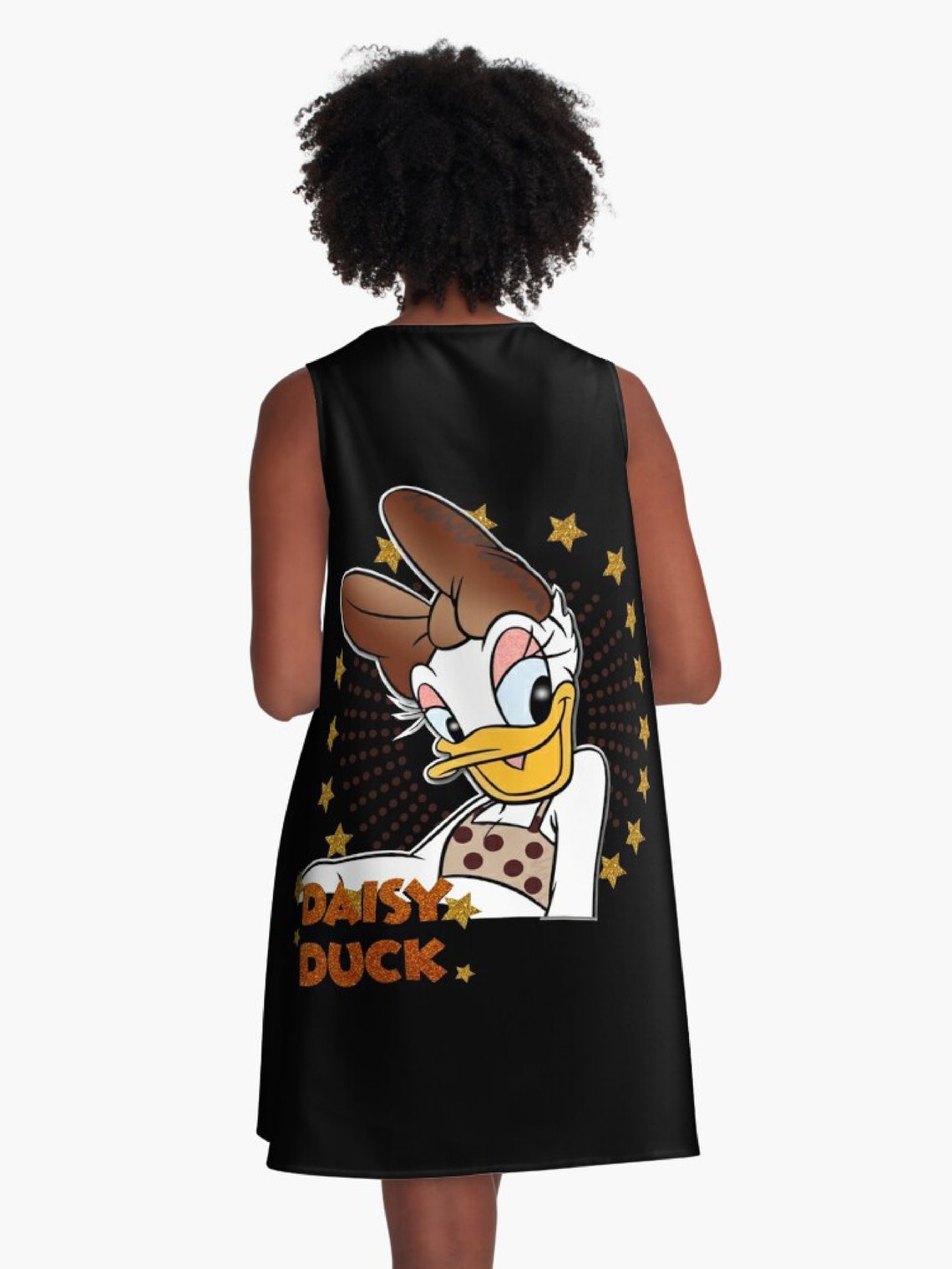 Unique Daisy Duck Design With Glittering Background of Dots and ...