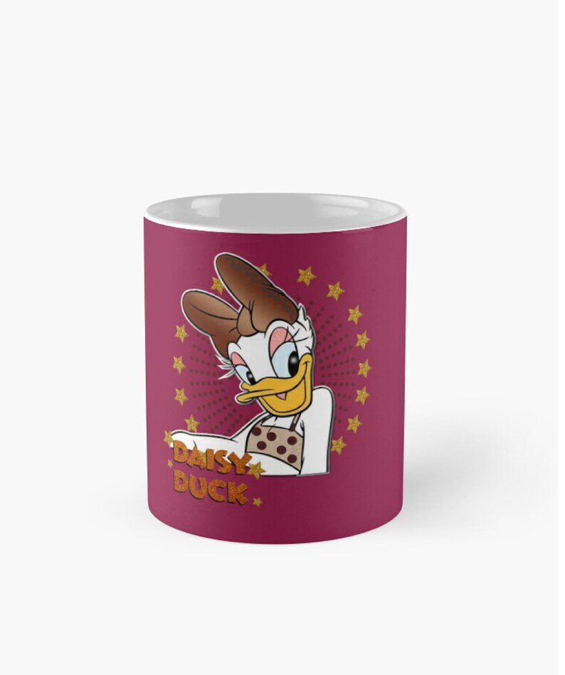 Unique Daisy Duck Design With Glittering Background of Dots and ...