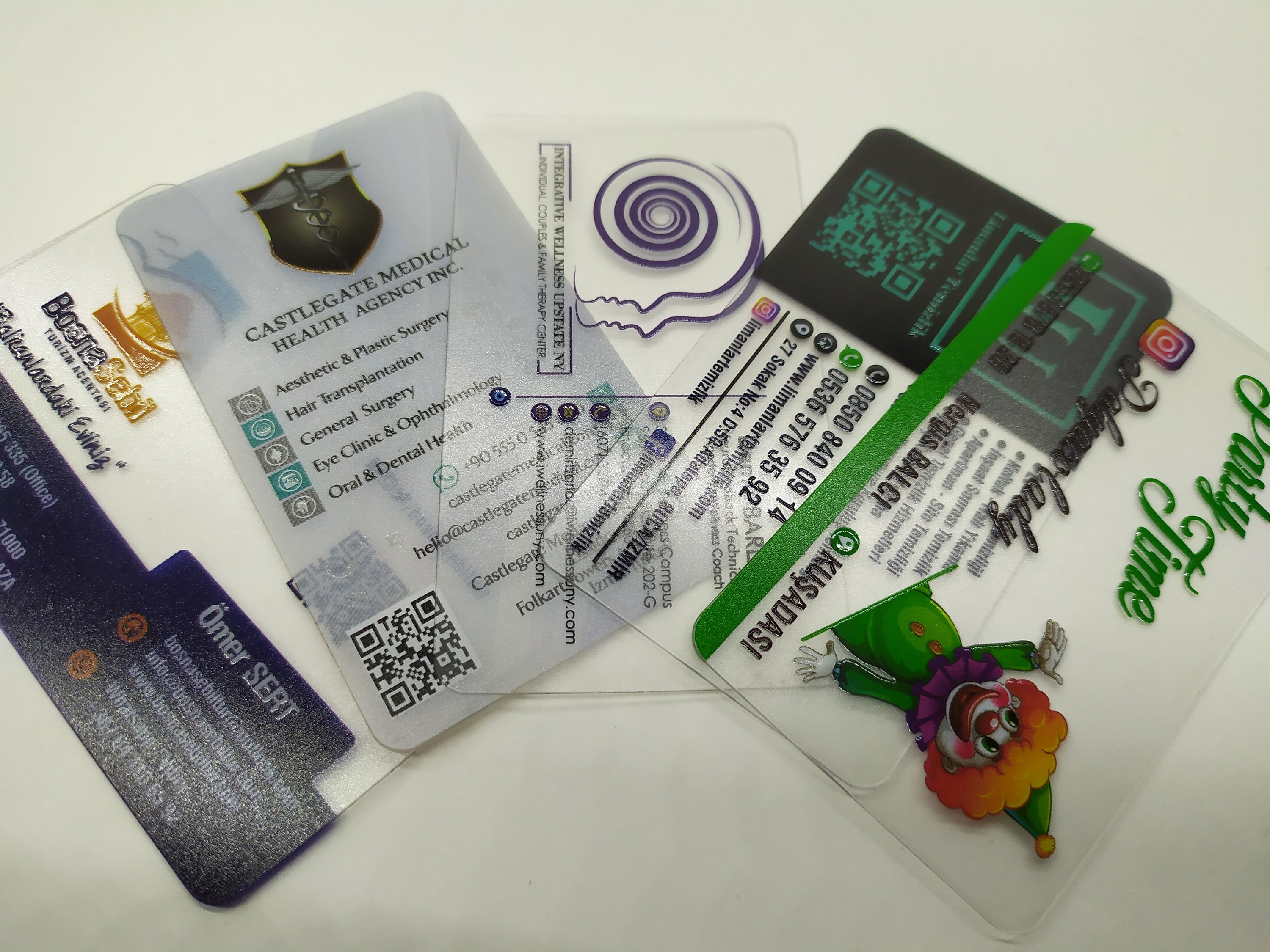 Clear Transparent Plastic Business Cards Gold Foil Frosty - Etsy UK