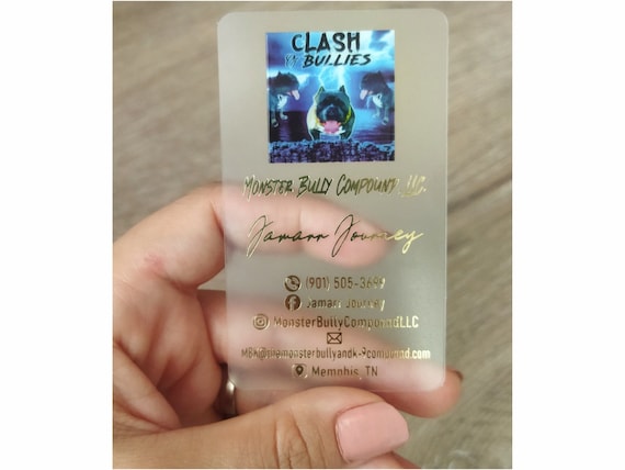 Transparent Plastic Business Cards Acrylic Pet Shop Dog - Etsy