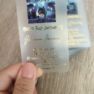 Transparent Plastic Business Cards, Acrylic, Pet Shop, Dog Trainer ...