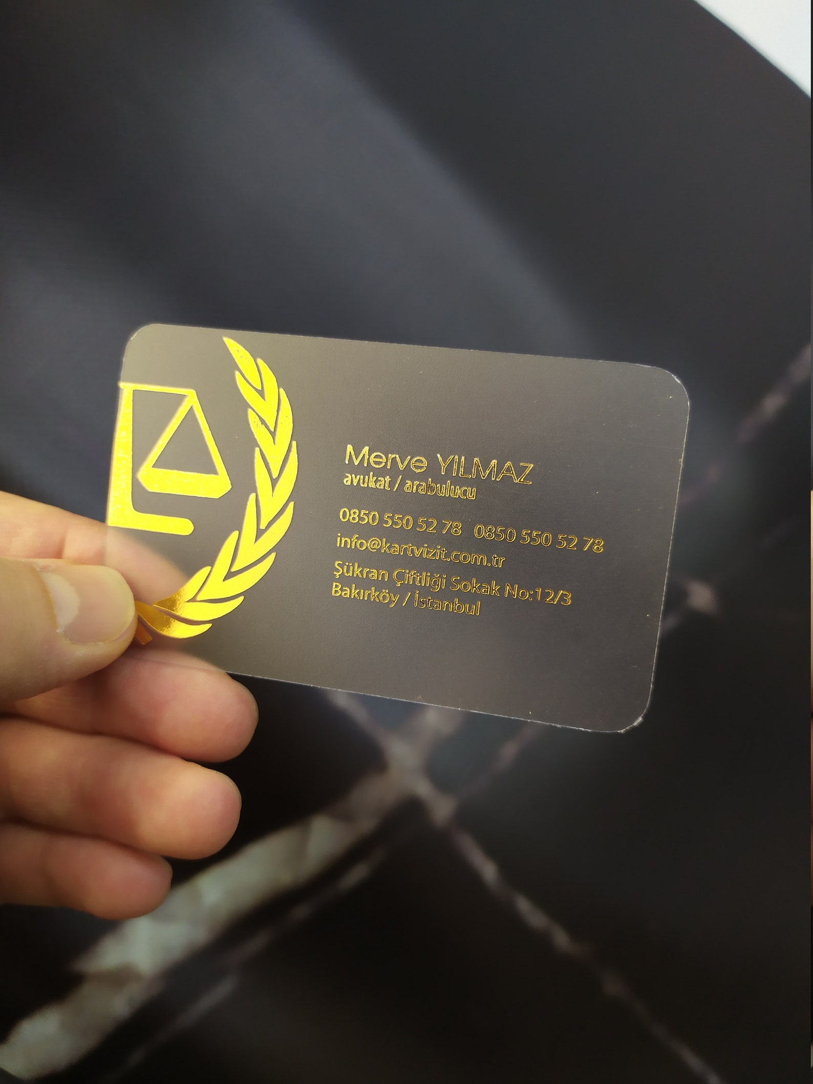 Clear Transparent Plastic Business Cards Gold Foil Frosty - Etsy UK