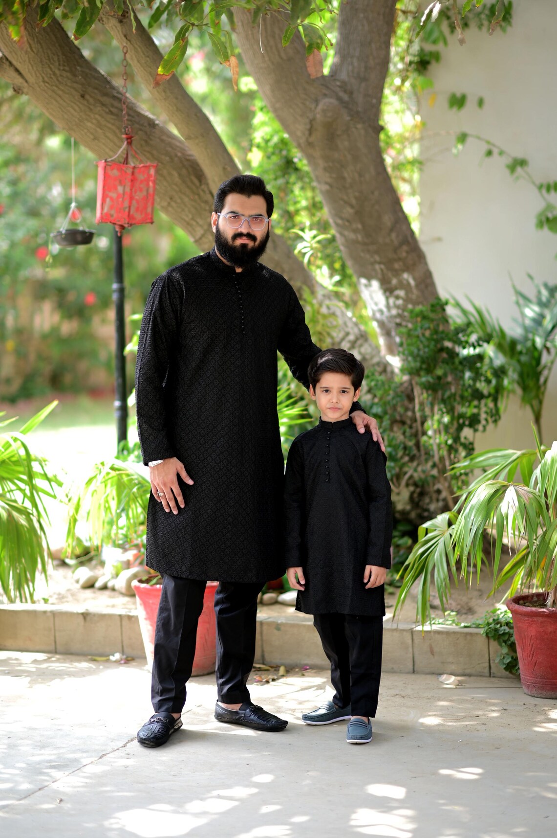Men's Modern Black Chikankari Suit - Etsy