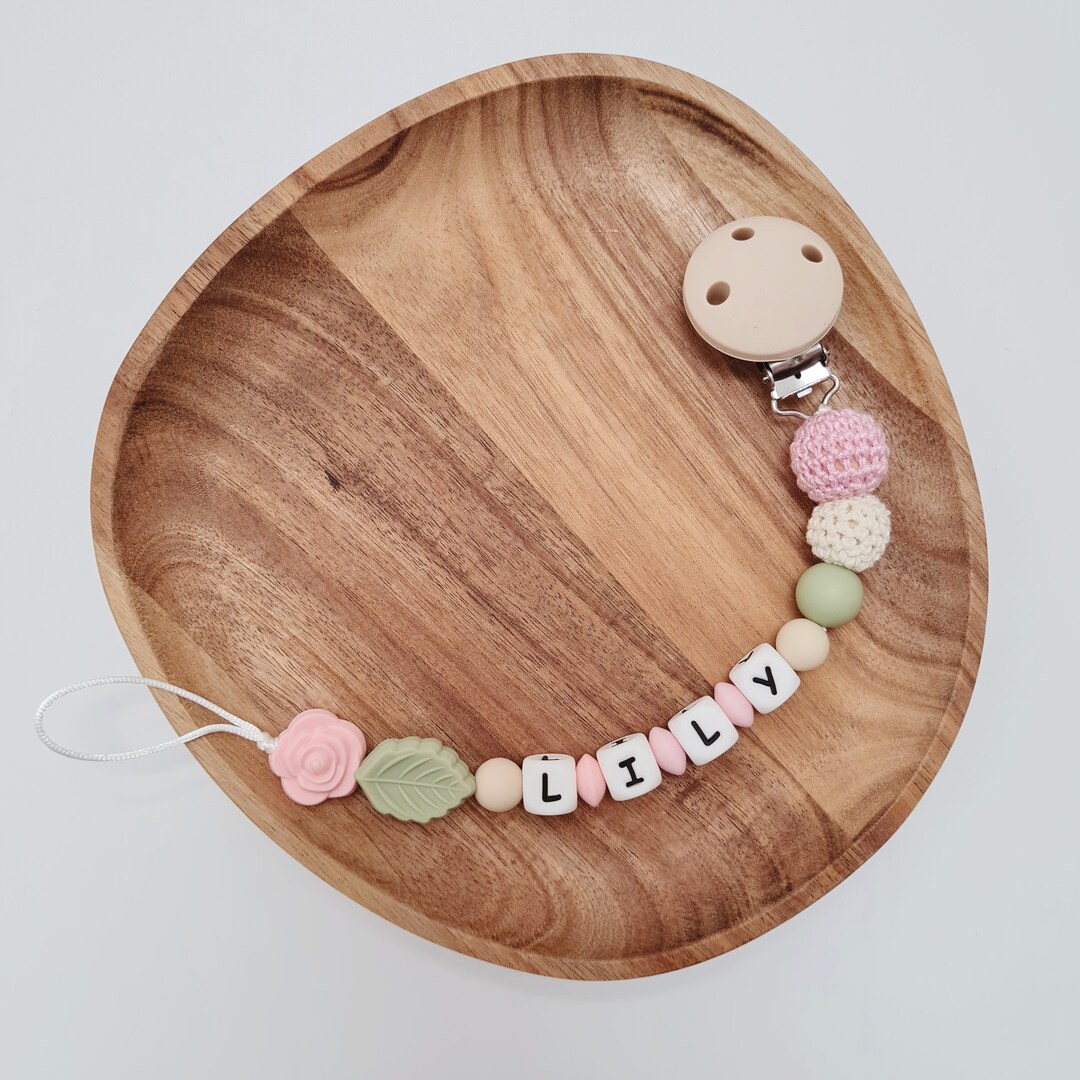 Personalized Nugget Pacifier Necklace With Name Gift Baby - Etsy