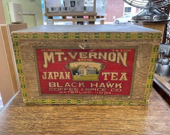 Antique Wood Tea Box | Etsy