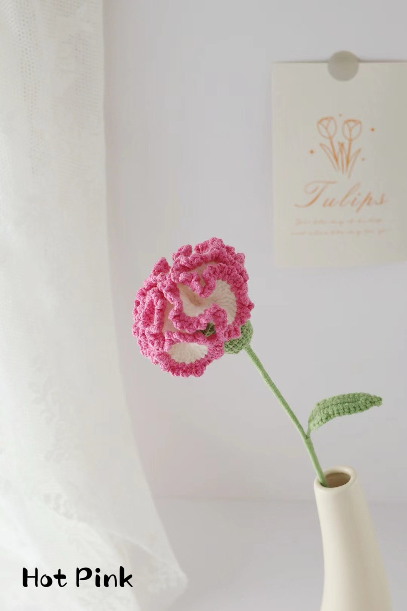 Crochet Carnation, Handmade Carnation, Personalized Gift for Mother ...