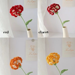 Crochet Carnation, Handmade Carnation, Personalized Gift for Mother ...