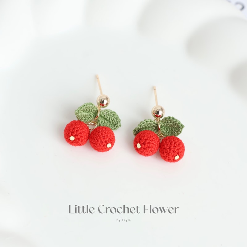 Micro Cherry Earrings - Etsy