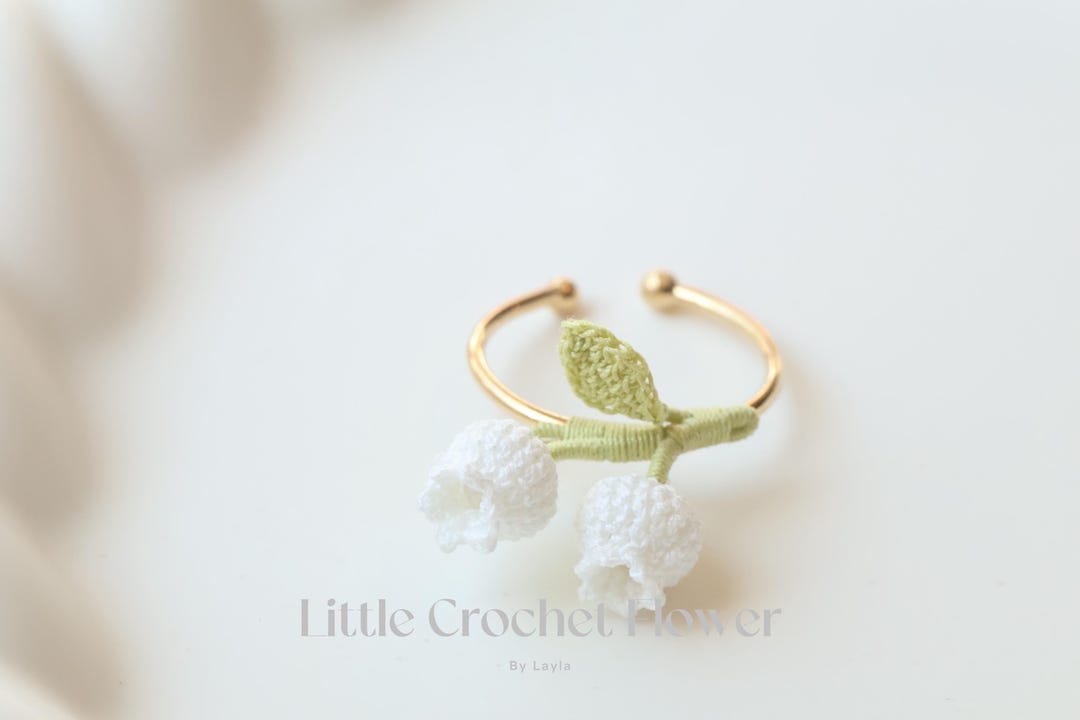 Micro Crochet Lily for Valley Ring, Handmade Ring, Handmade Jewelry ...