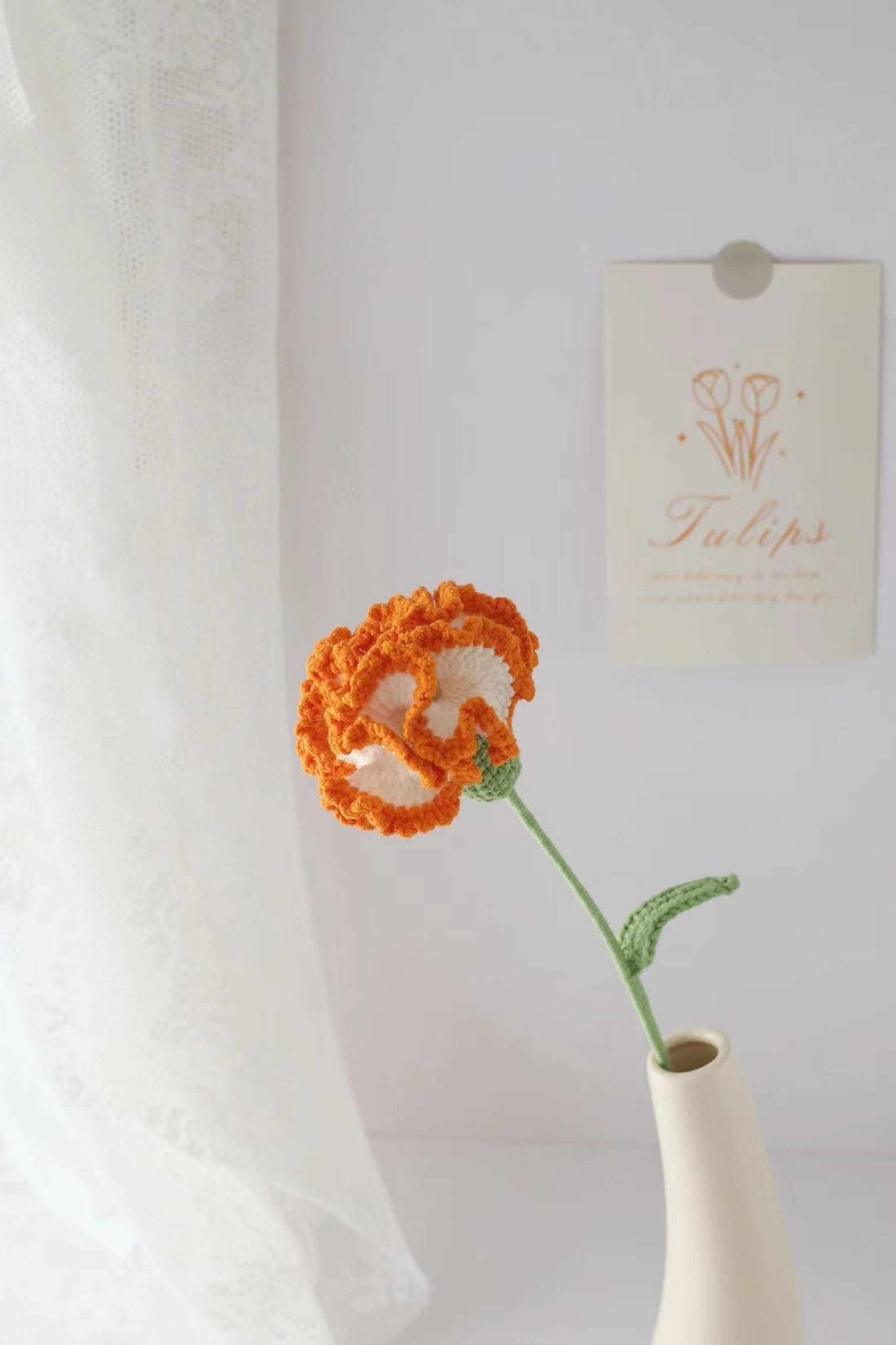 Crochet Carnation, Handmade Carnation, Personalized Gift for Mother ...