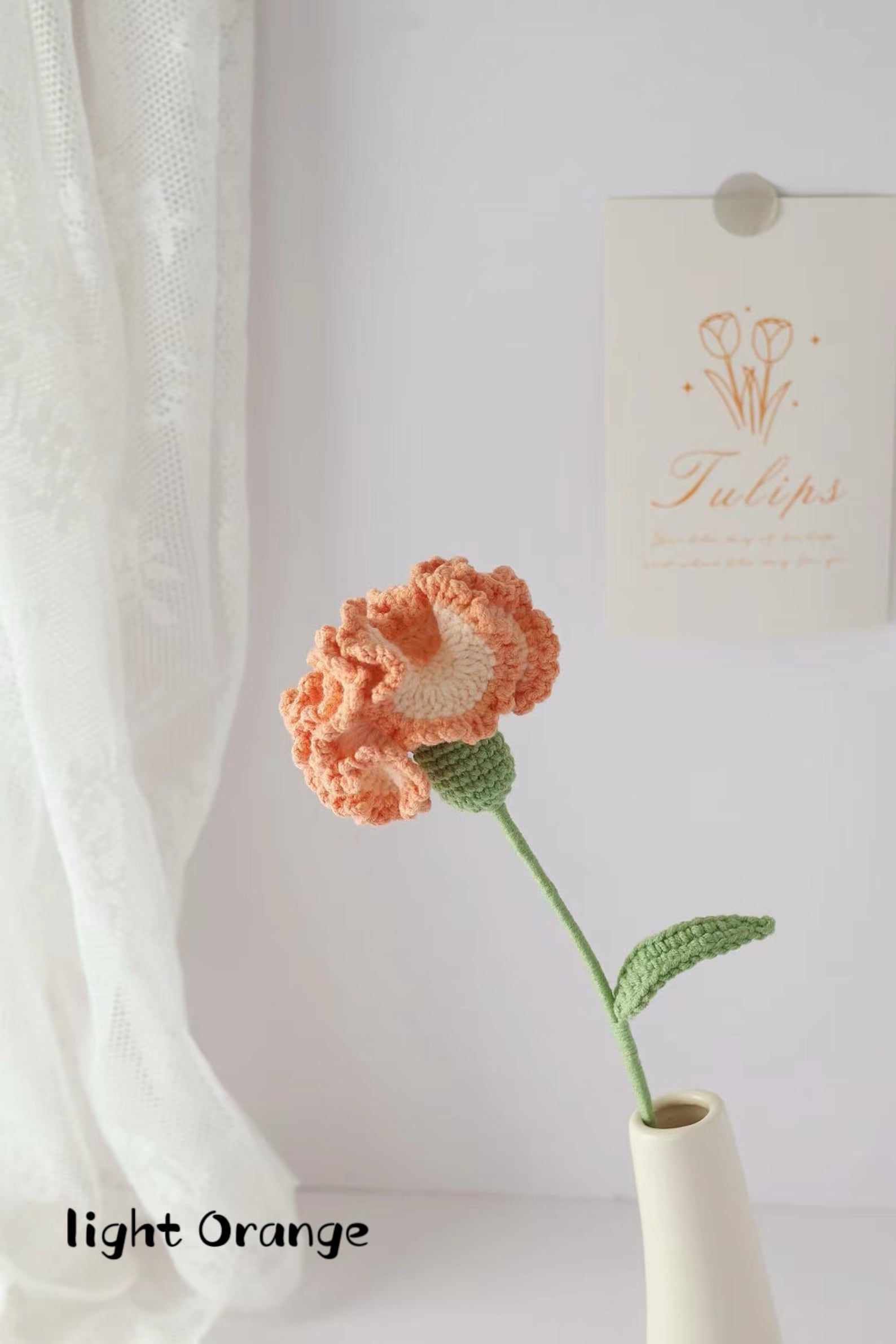 Crochet Carnation, Handmade Carnation, Personalized Gift for Mother ...