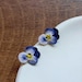 Micro Crochet Pansy Stud Earrings, Handmade Earrings/gift for Her/14 K ...