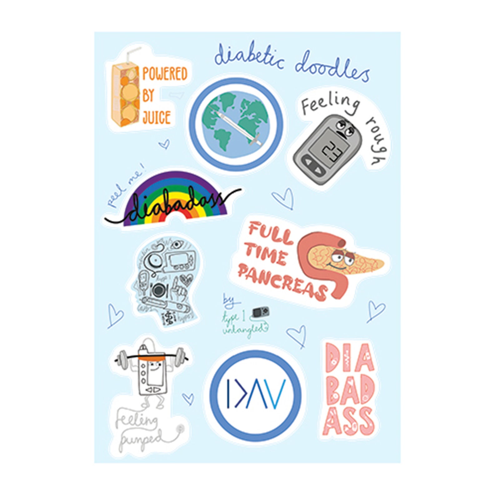 Type 1 Diabetes A6 Sticker Sheet Made From Recycled Paper - Etsy