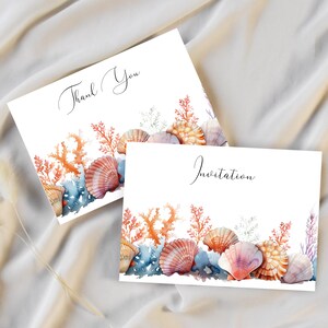 Seashell Border Clipart Sea Theme Border Ocean Decor for Card Making ...