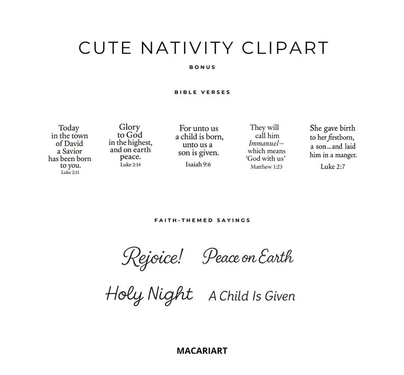 Cute Nativity Scene Clipart, Watercolor Christmas Jesus Birth, Baby ...