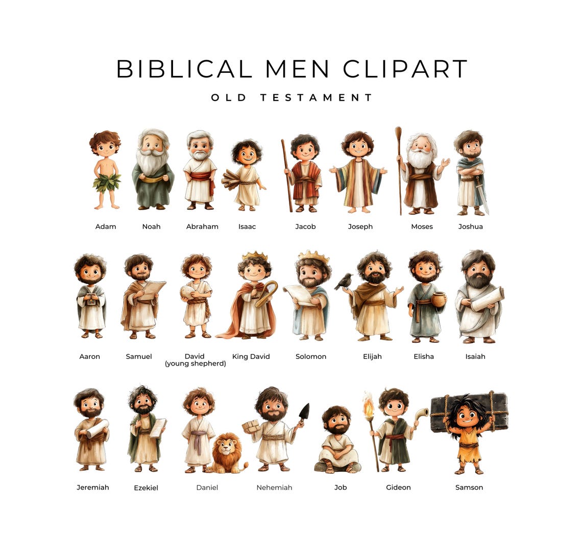 Men of the Bible Clipart, Christian Men, Biblical Characters, Faith Men ...
