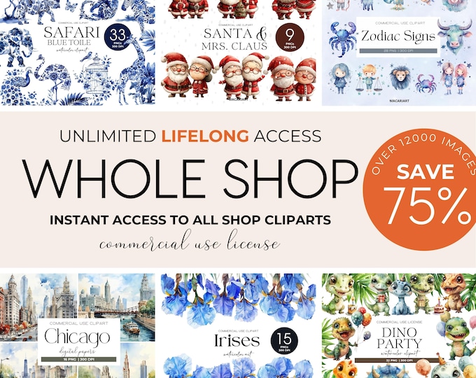 LIFETIME Entire Clipart Store Access! Unlimited Downloads! All Past and ...