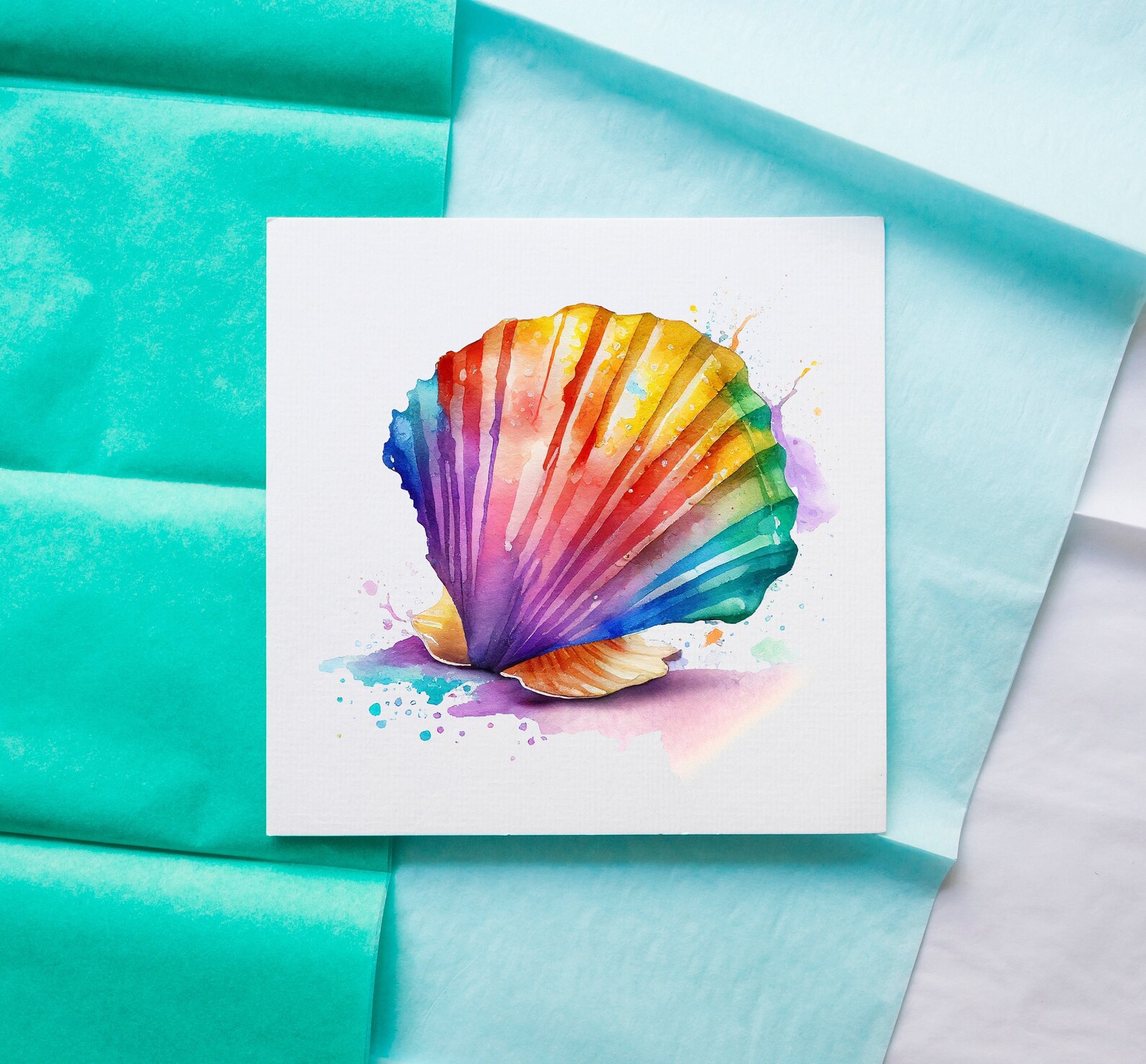 Watercolor Seashell Clipart Ocean Clipart Sea Beach Clipart Seashell ...