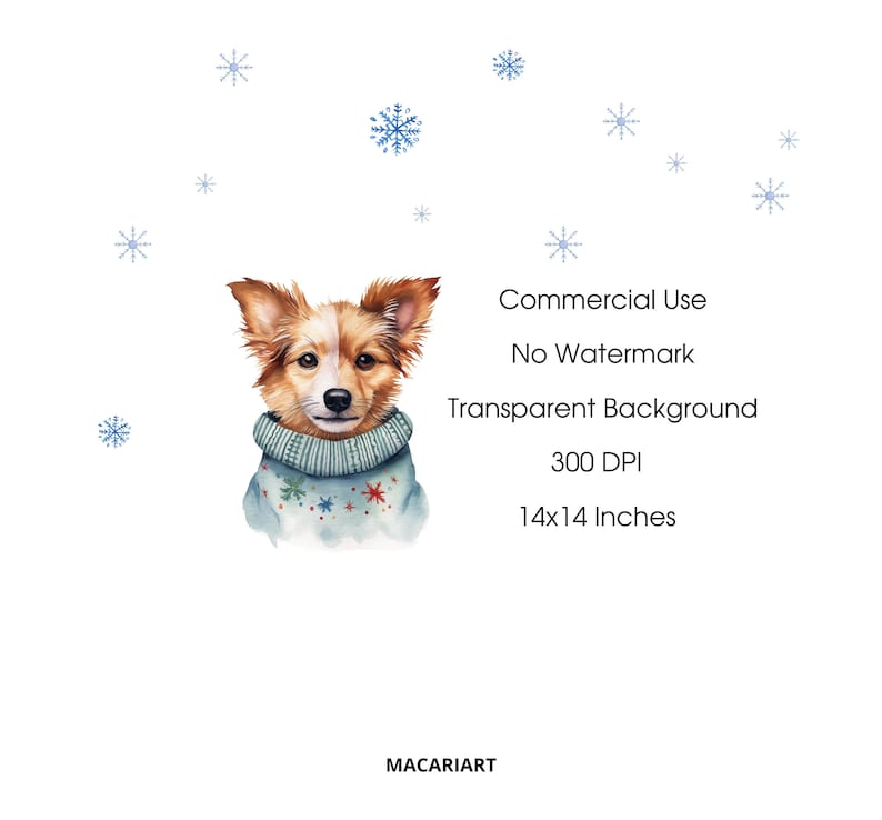 Christmas Puppies Clipart Cute Puppy Clipart Dog Png Winter - Etsy