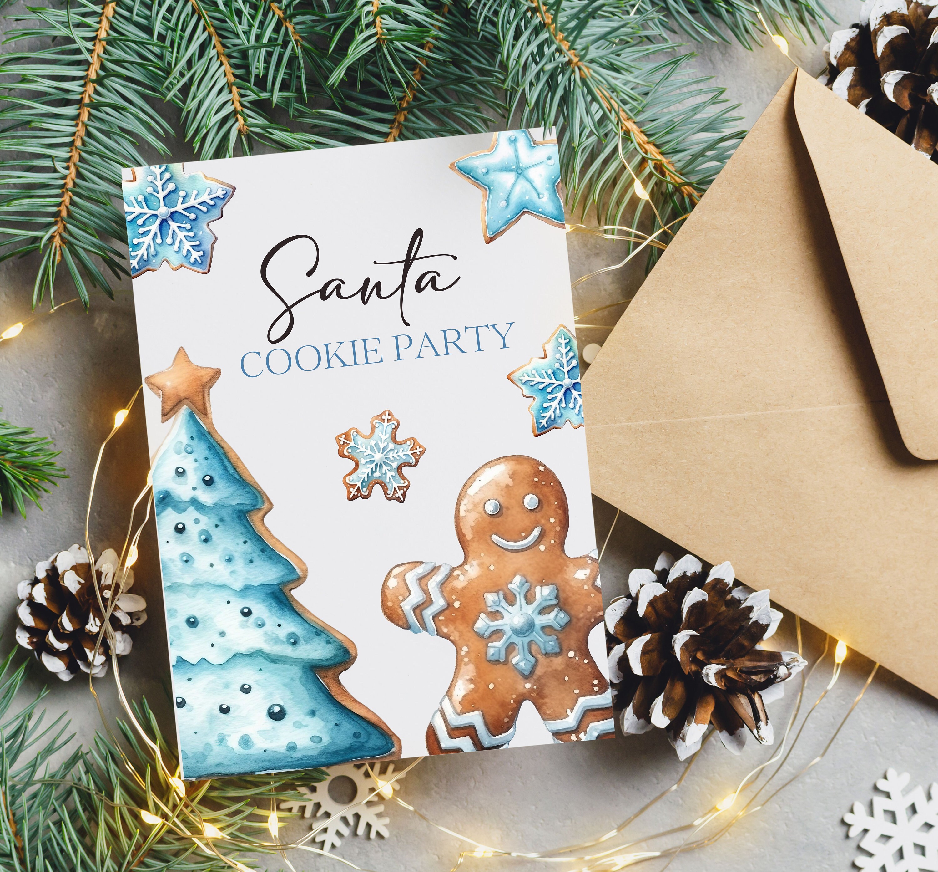 Christmas Cookie Clipart Pack Blue Christmas Cookie PNG - Etsy