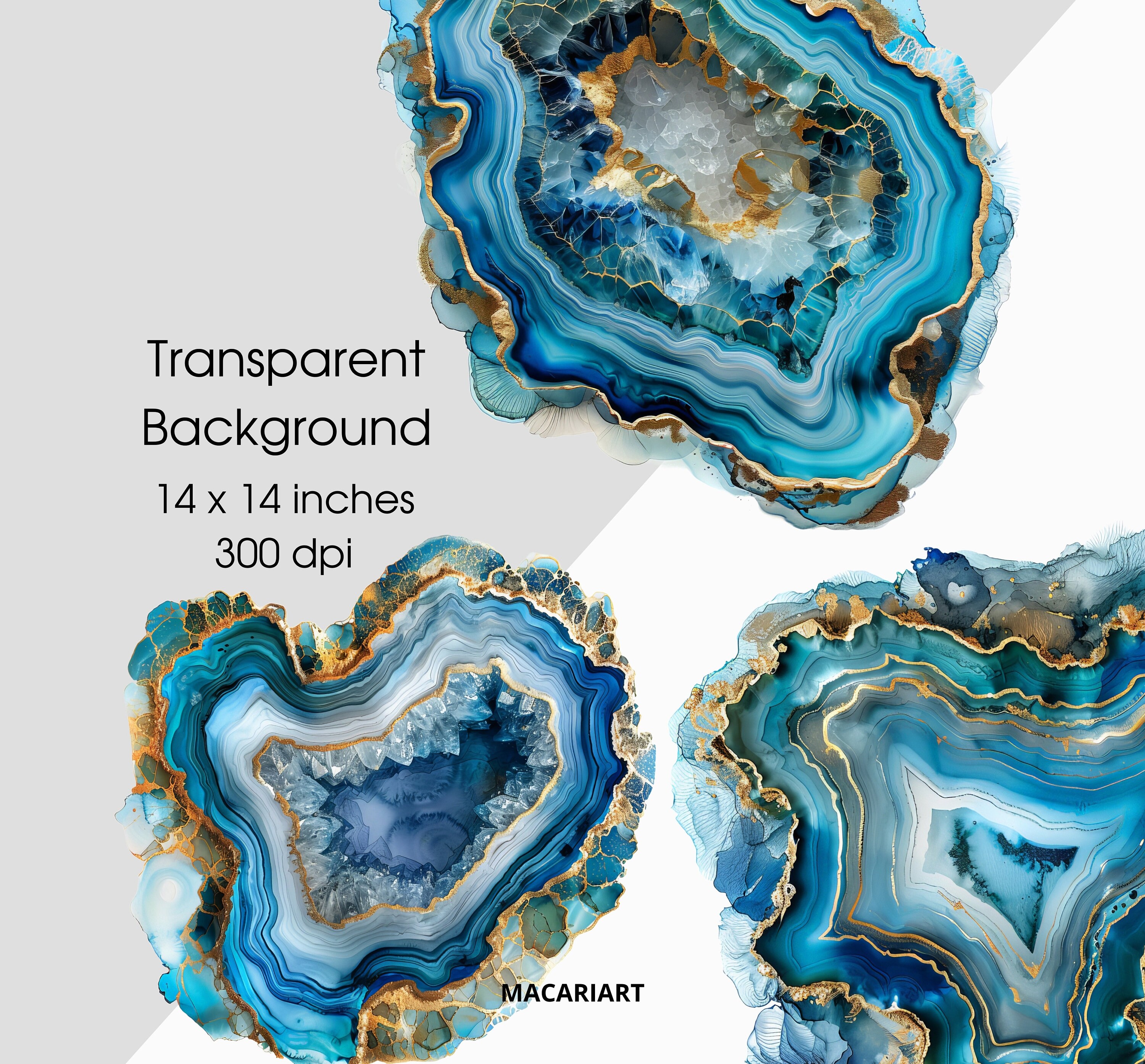Turquoise Agate Borders Clipart Gold Glitter Blue Marble Border Geode ...