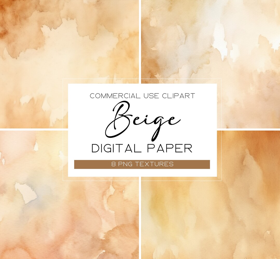Neutral Beige Digital Paper Pack Modern Abstract Texture Clipart Brown ...