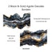Black Agate Borders Clipart Gold Glitter Black Marble Border Geode ...