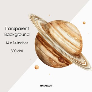 Watercolor Solar System Clipart Pack Planets Png Universe Clipart ...