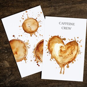 Coffee Heart Stain Clipart Watercolor Coffee Heart Espresso Coffee ...