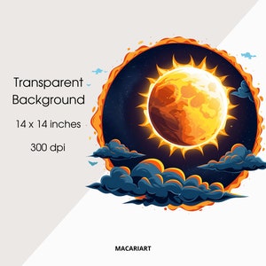 Solar Eclipse Clipart Astrology Celestial Png total Solar Eclipse 2024 ...