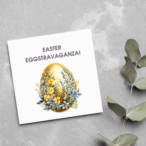 Watercolor Gold Easter Eggs Clipart Happy easter Png Floral Spring ...