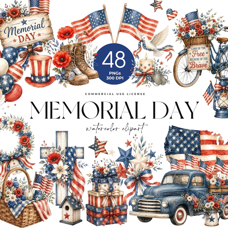 Memorial Day Weekend Clipart - Etsy