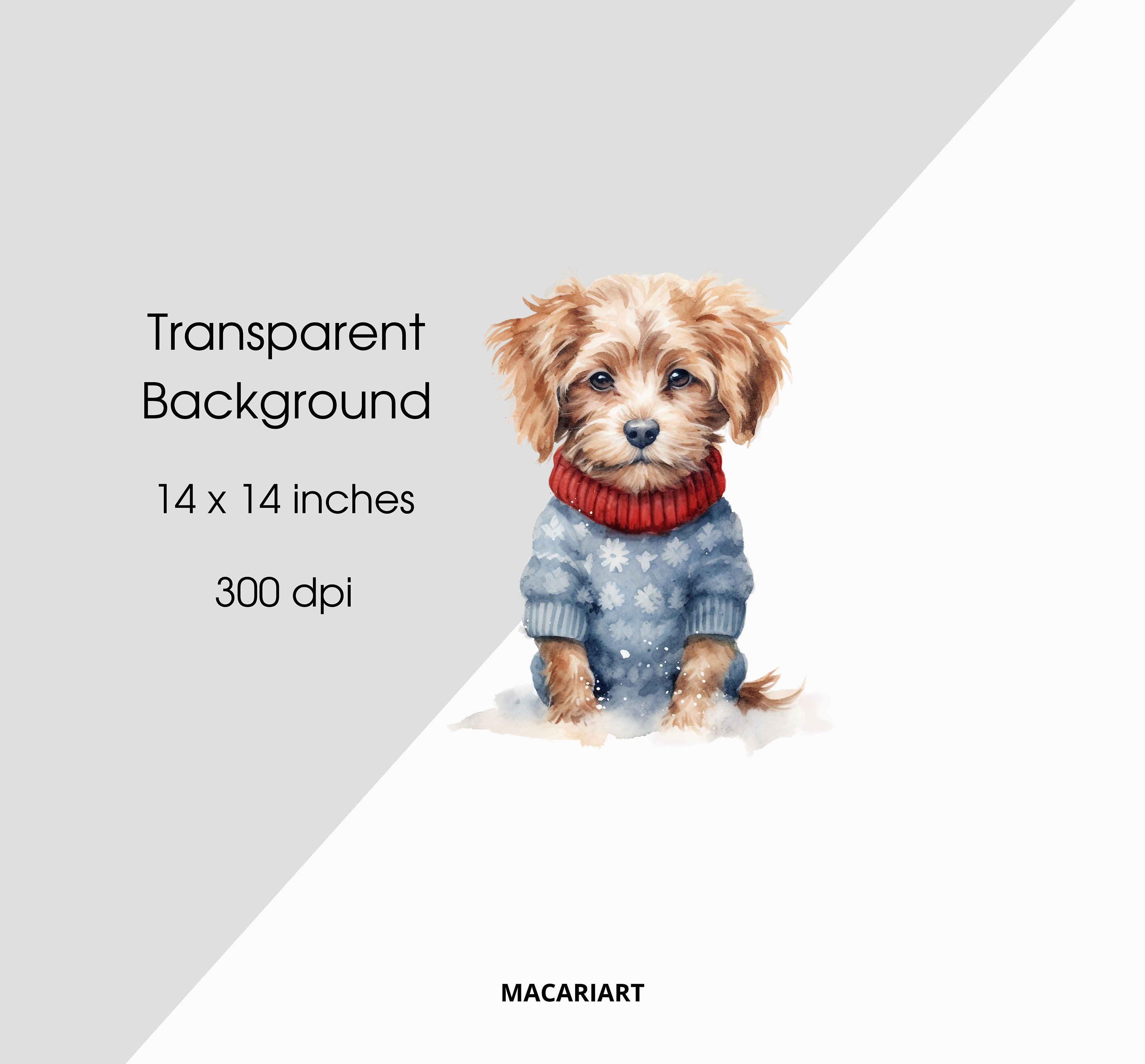 Christmas Puppies Clipart Cute Puppy Clipart Dog Png Winter - Etsy