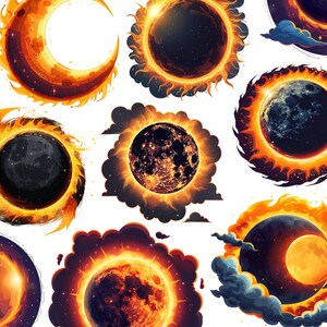 Solar Eclipse Clipart Astrology Celestial Png total Solar Eclipse 2024 ...