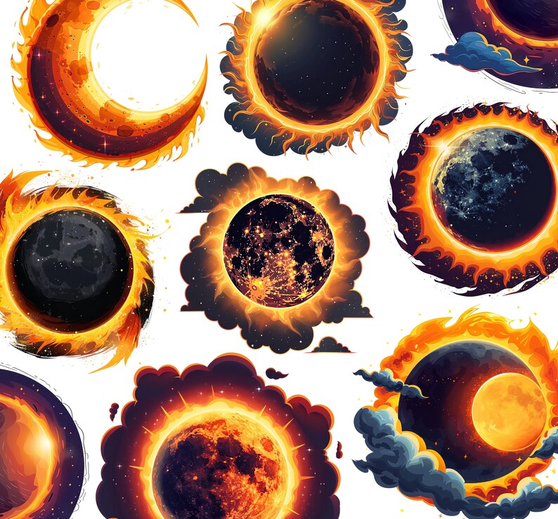 Solar Eclipse Clipart Astrology Celestial Pngtotal Solar Eclipse 2024 ...