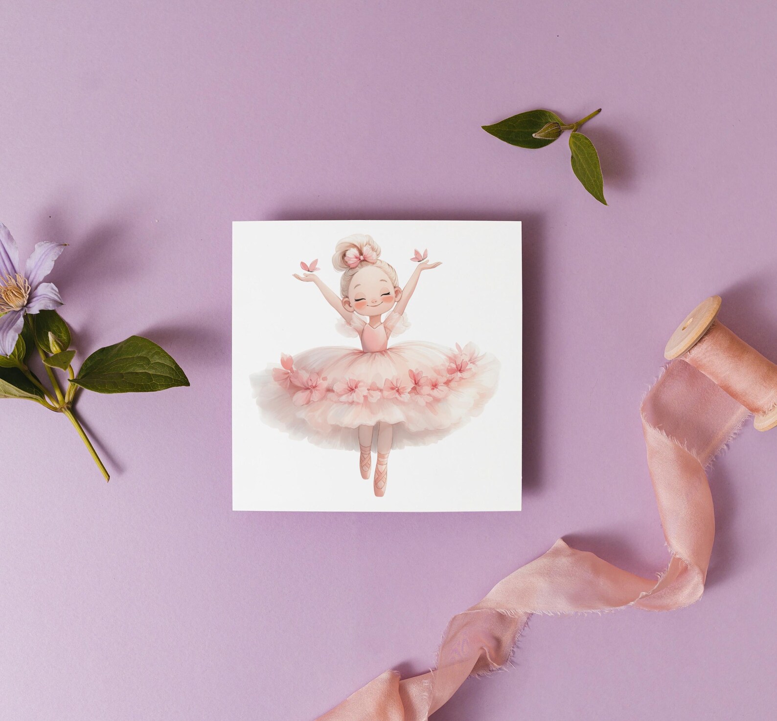 Pink Baby Ballerina Clipart, Watercolor Ballerina Clipart, Cute ...