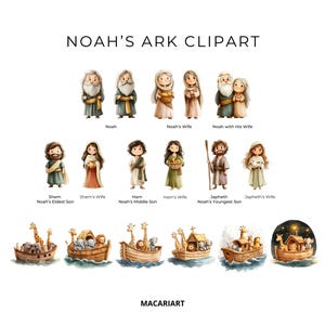Noahs Ark Clipart, Bible Story, Biblical People, Cute Baby Animals ...