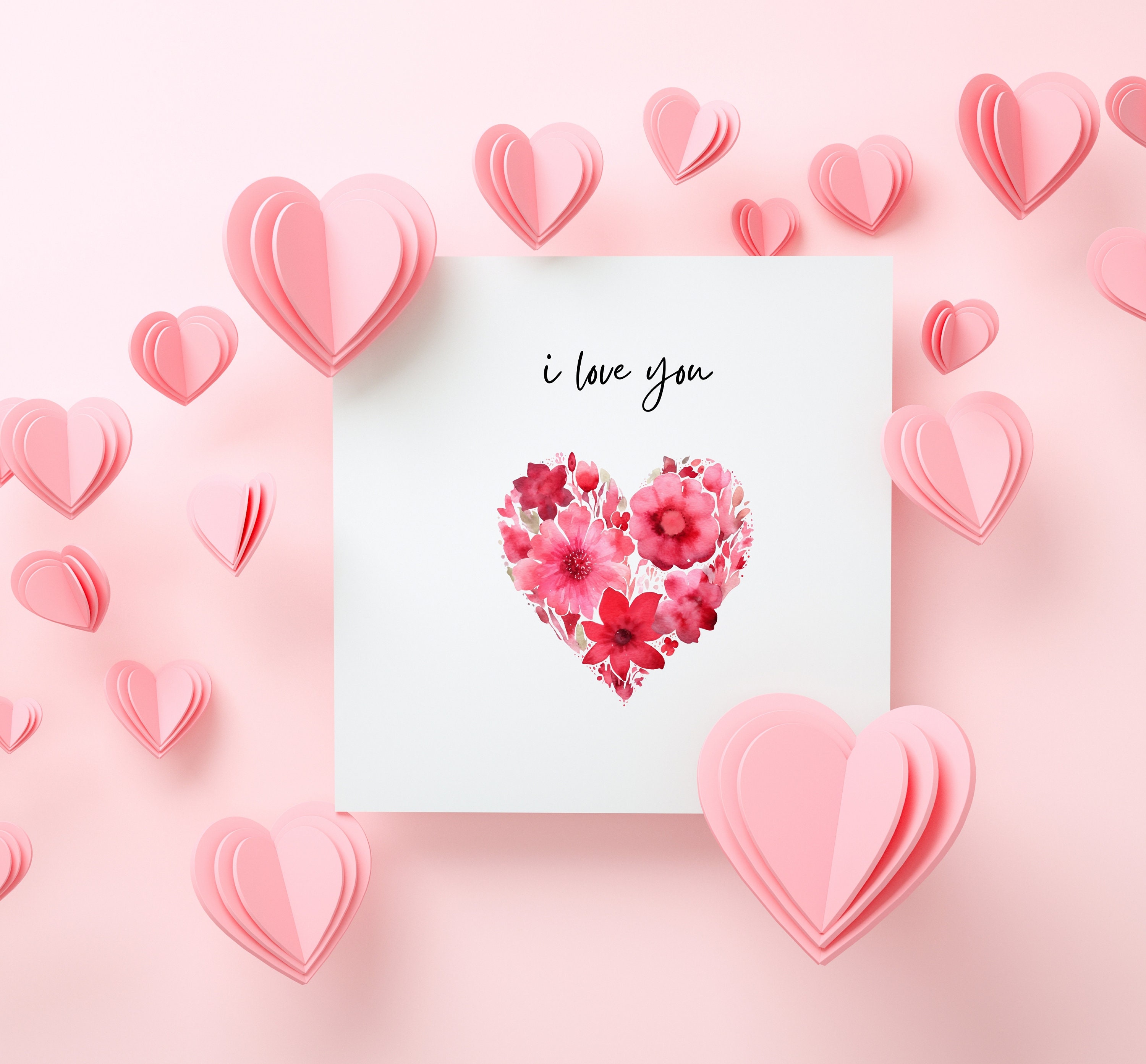 Watercolor Hearts Clipart Valentines Day Clipart Pink Heart PNG ...