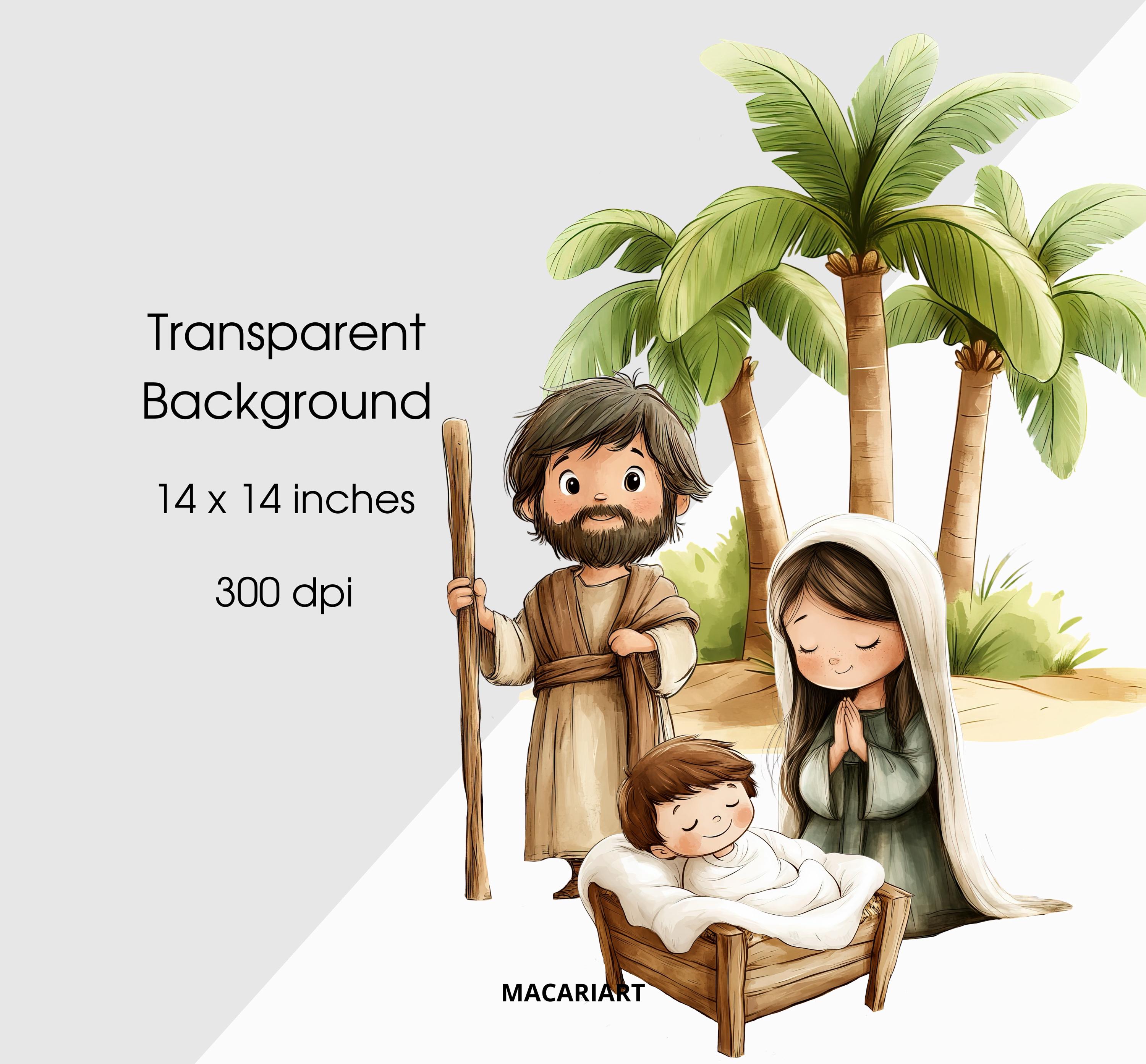 Bible Story Clipart Bundle, Kids Bible Scenes, Cute Biblical Characters ...