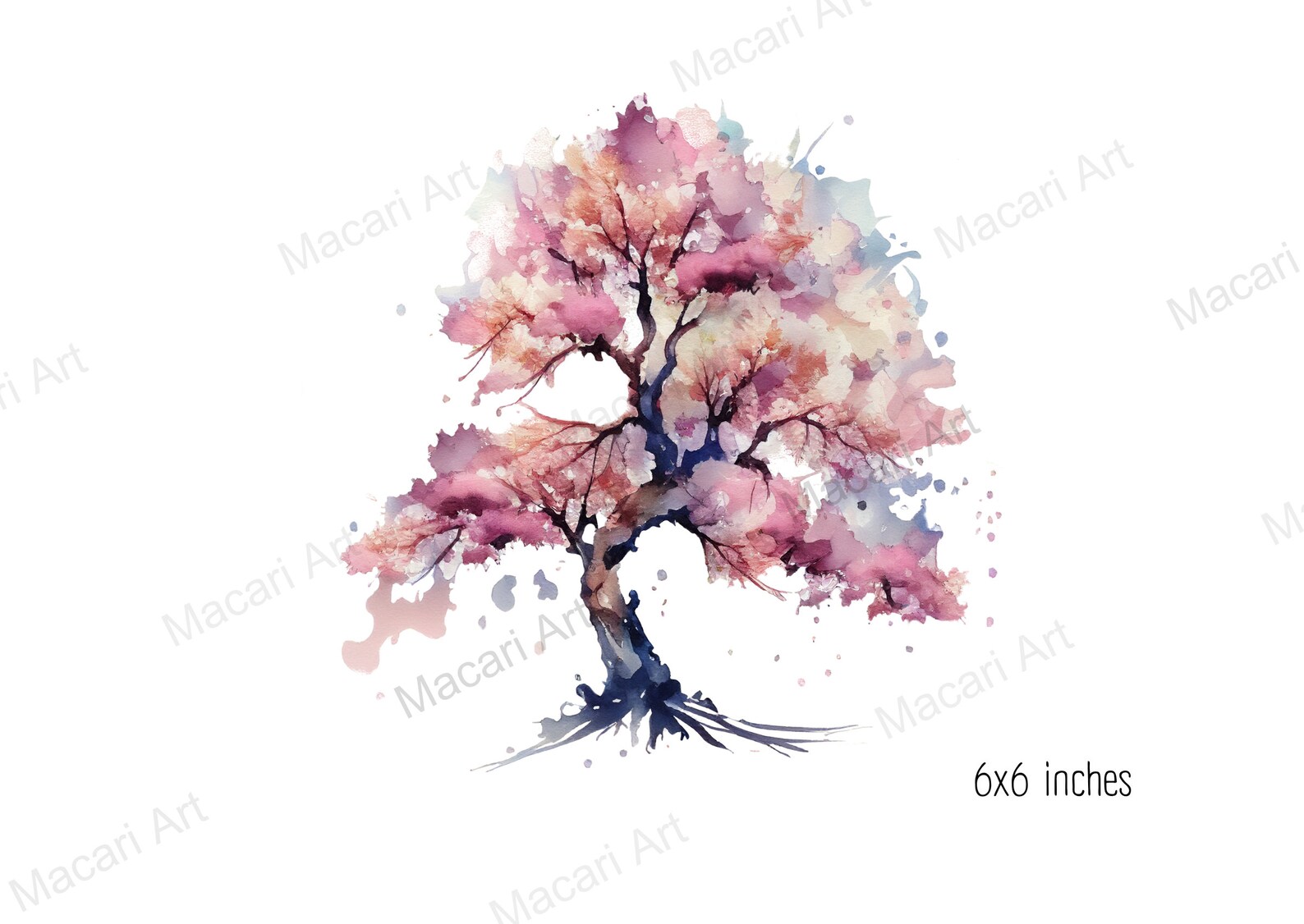 Watercolor Cherry Blossom Clipart Watercolor Flowers Cherry - Etsy