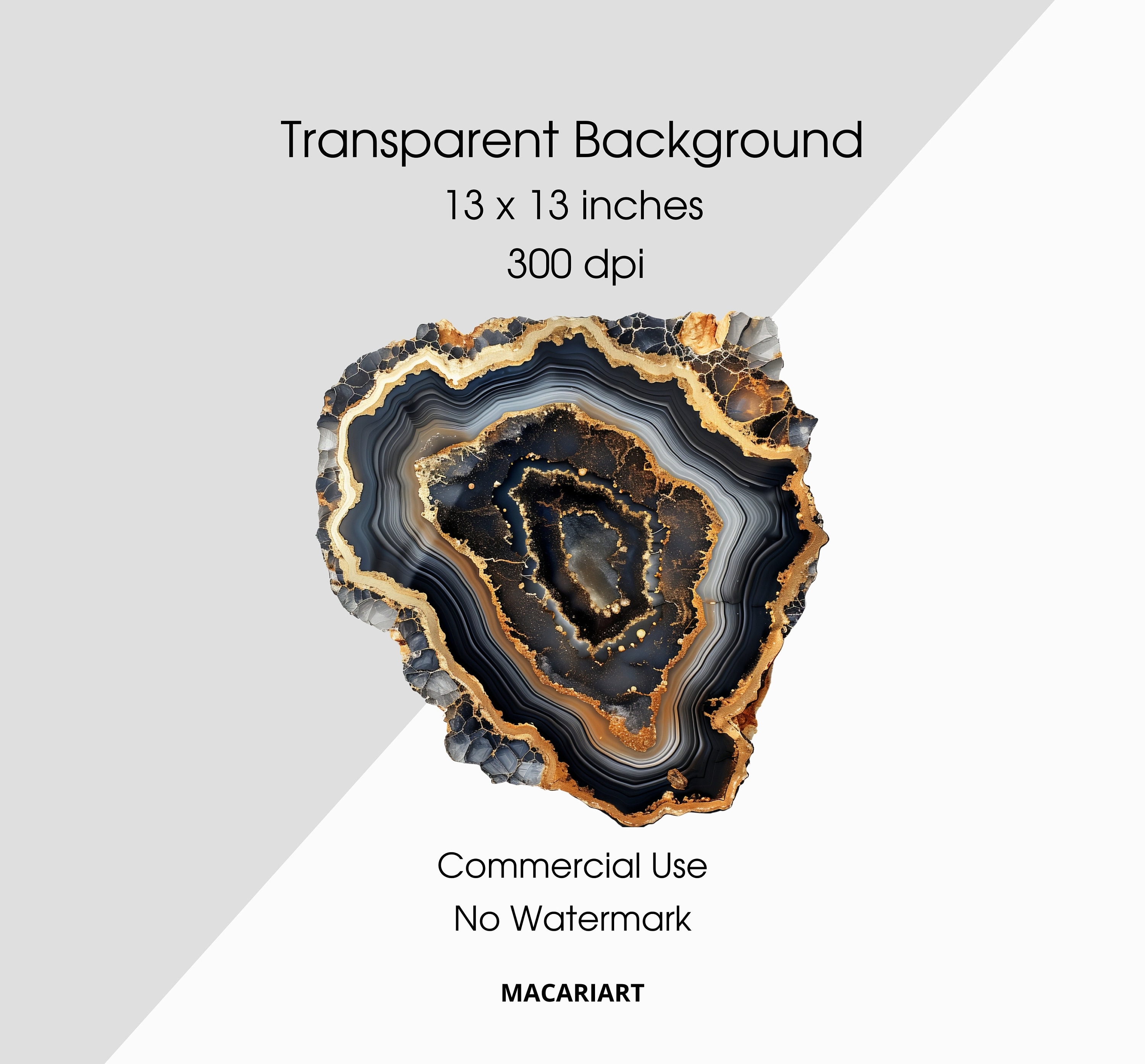 Black Agate Border Clipart Gold Glitter Black Marble Border Geode ...