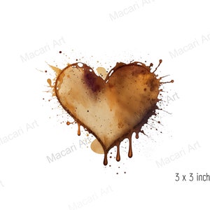 Watercolor Coffee Stains Clipart Coffee Print Wall Art Coffee Poster ...