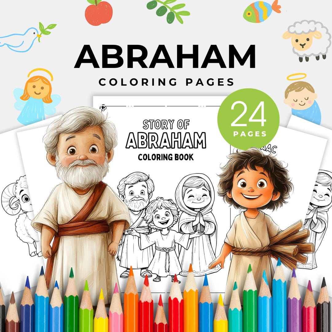 Abraham and Sarah Coloring Book, Bible Coloring Pages, Abraham Bible ...