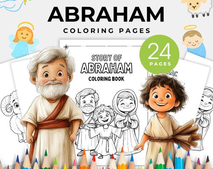 Abraham and Isaac Coloring Page: Bible Story Activity (digital Download ...
