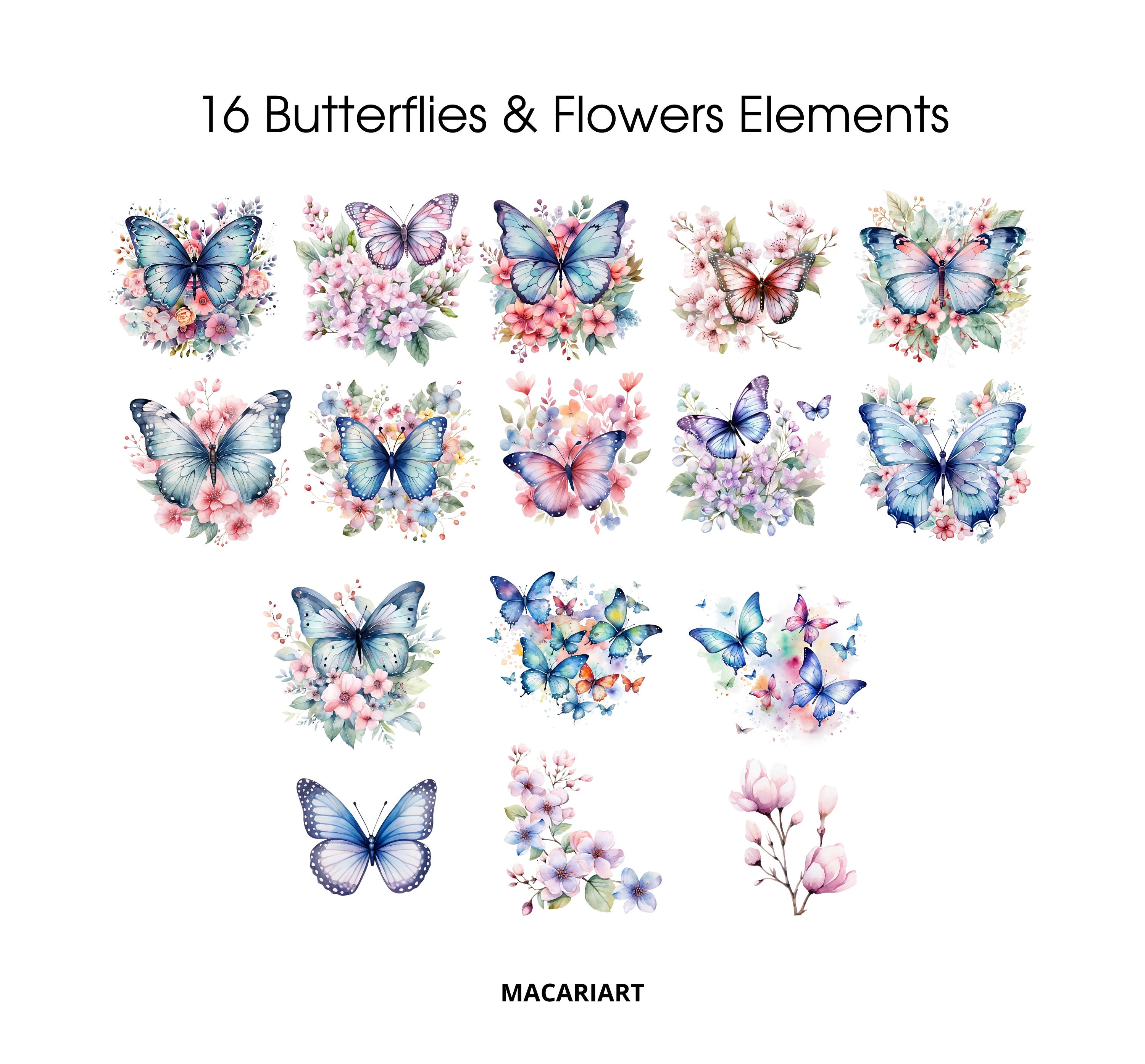 Watercolor Butterfly Clipart Pastel Butterflies Transparent Png ...