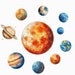Watercolor Solar System Clipart Pack Planets Png Universe Clipart ...
