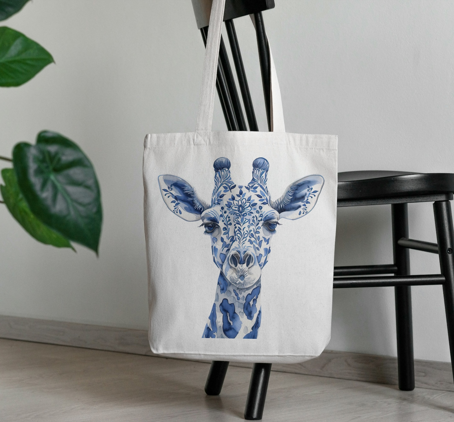 Toile Blue Giraffe Clipart Watercolor Chinoiserie Toile De Jouy Jungle ...