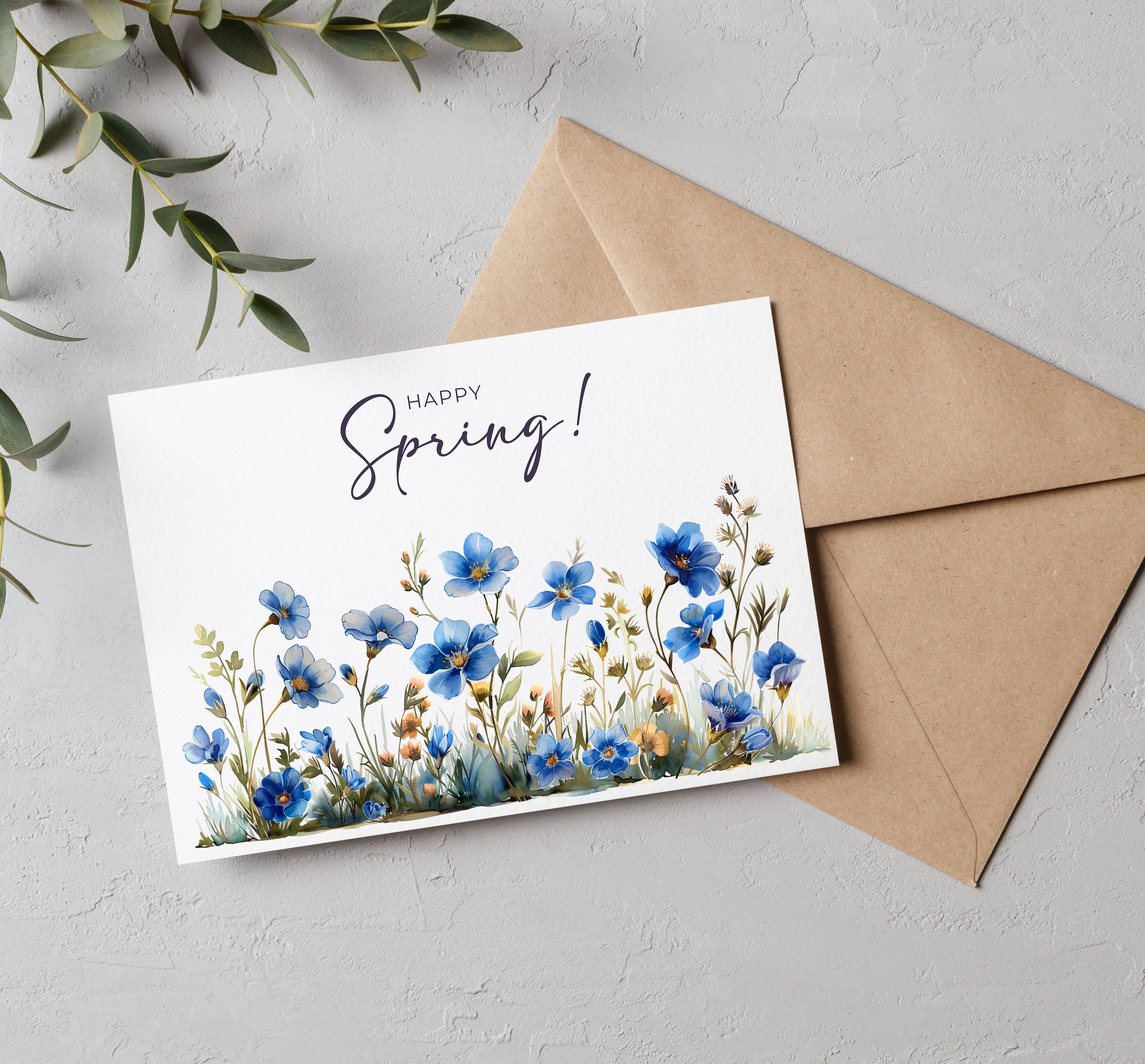 Blue Wildflowers Borders Clipart Floral Watercolor Borders Flowers ...